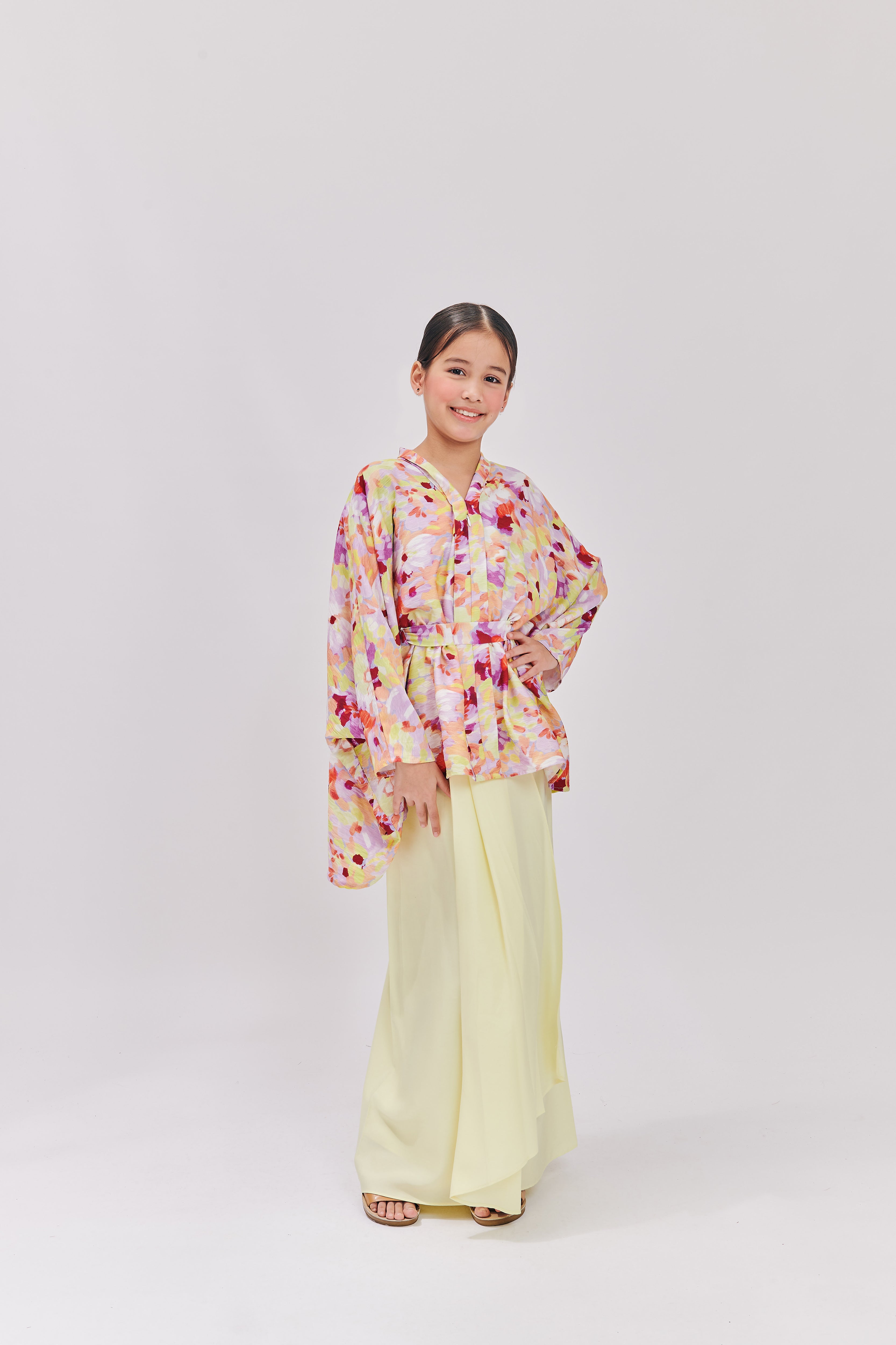 HANYA DEMURÉ Kurung - Pastel Yellow – Hollakidz