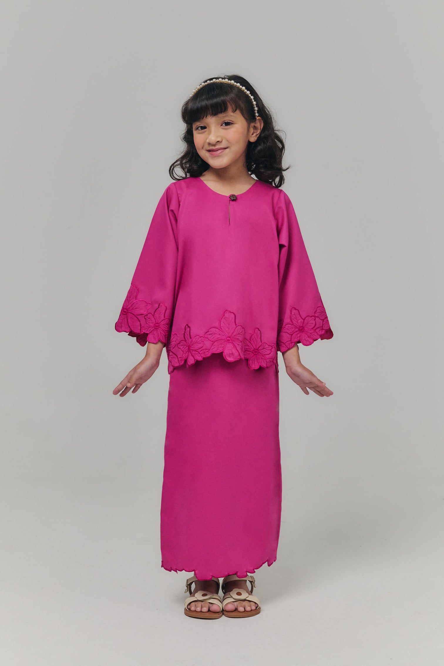 NADA Kurung Kedah Girl - Magenta Pink – Hollakidz