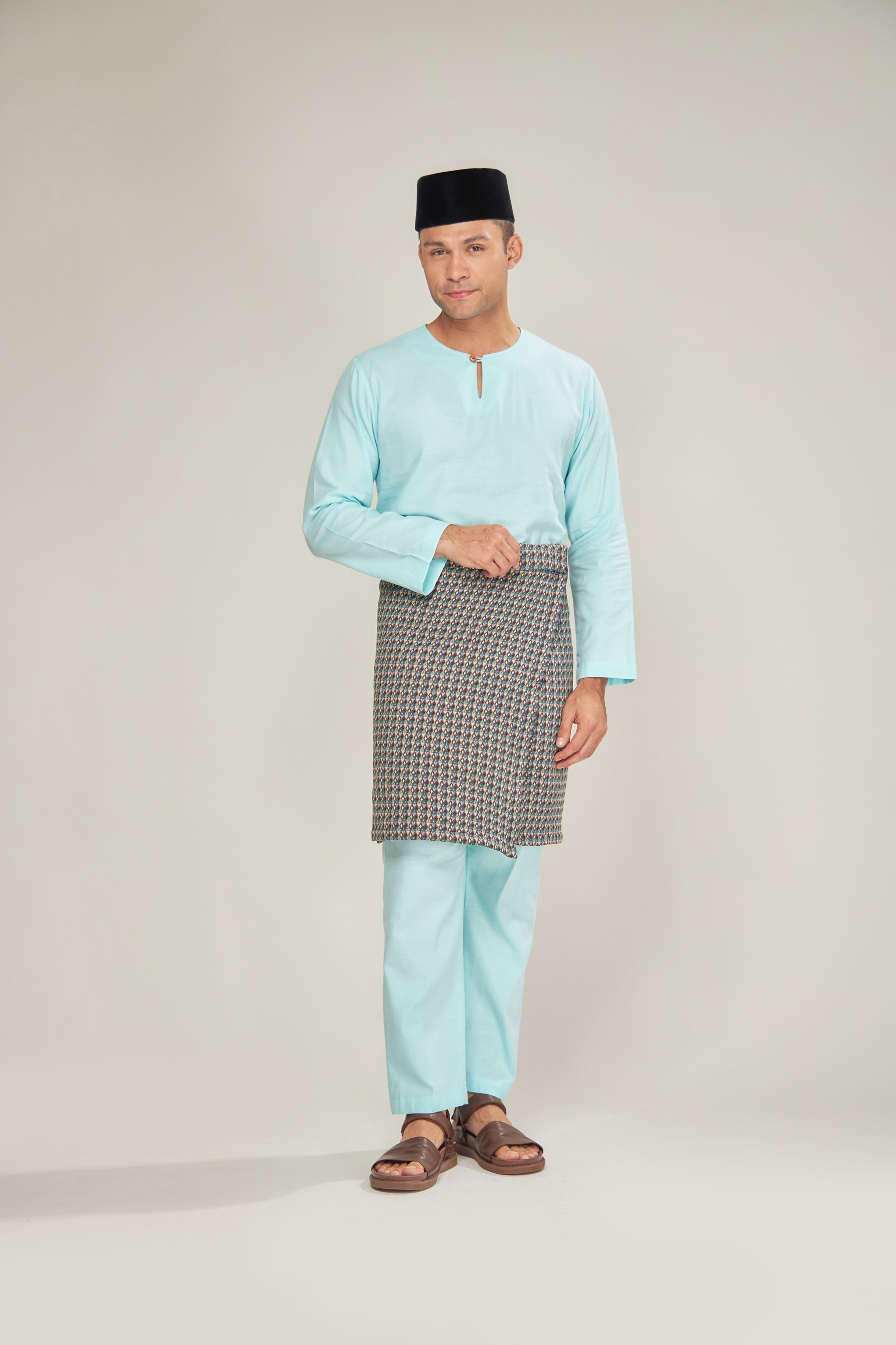 ELHAN Baju Melayu Men - Celeste Blue – Hollakidz