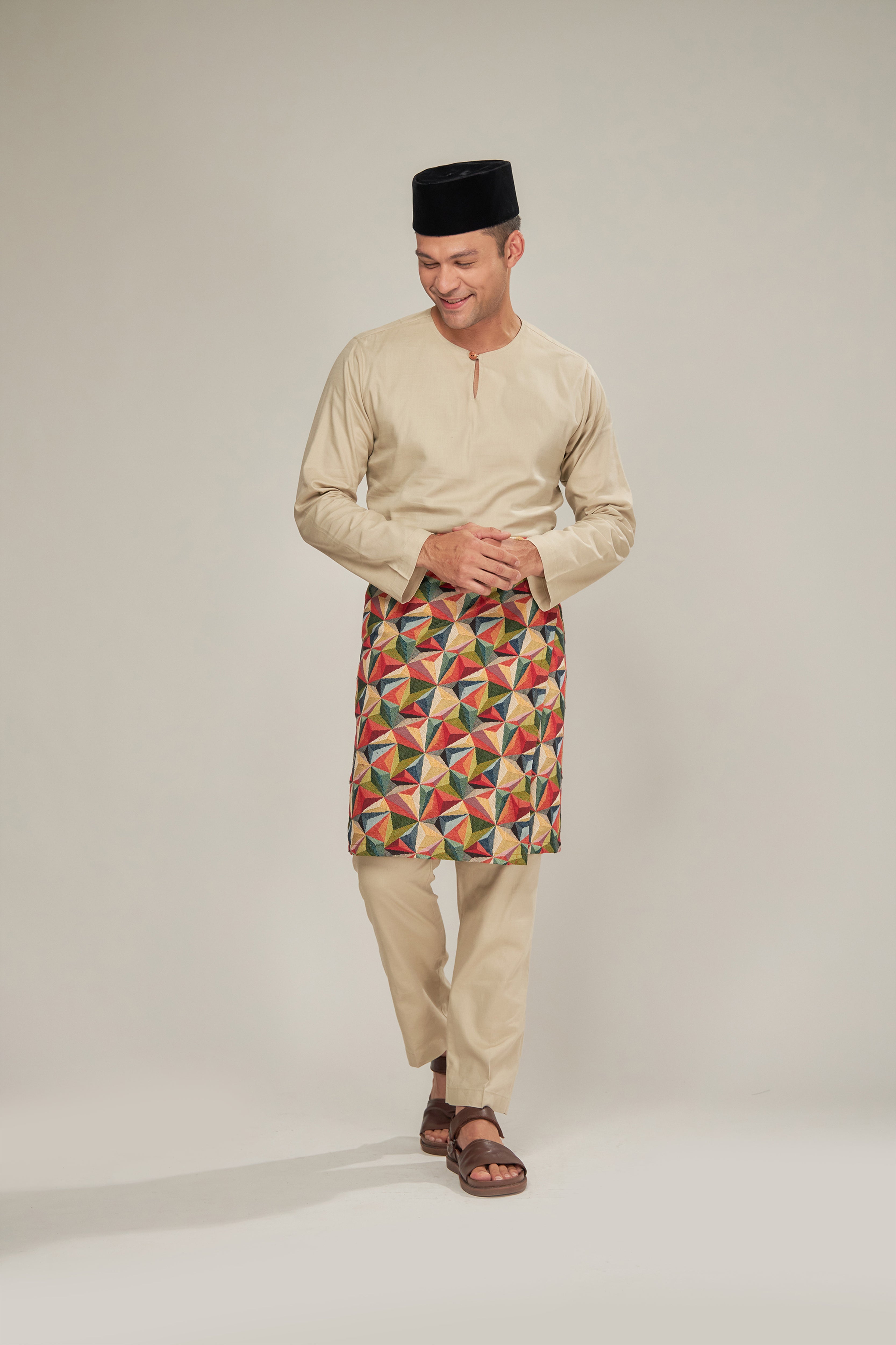 ELHAN Baju Melayu Men - Khaki Brown – Hollakidz