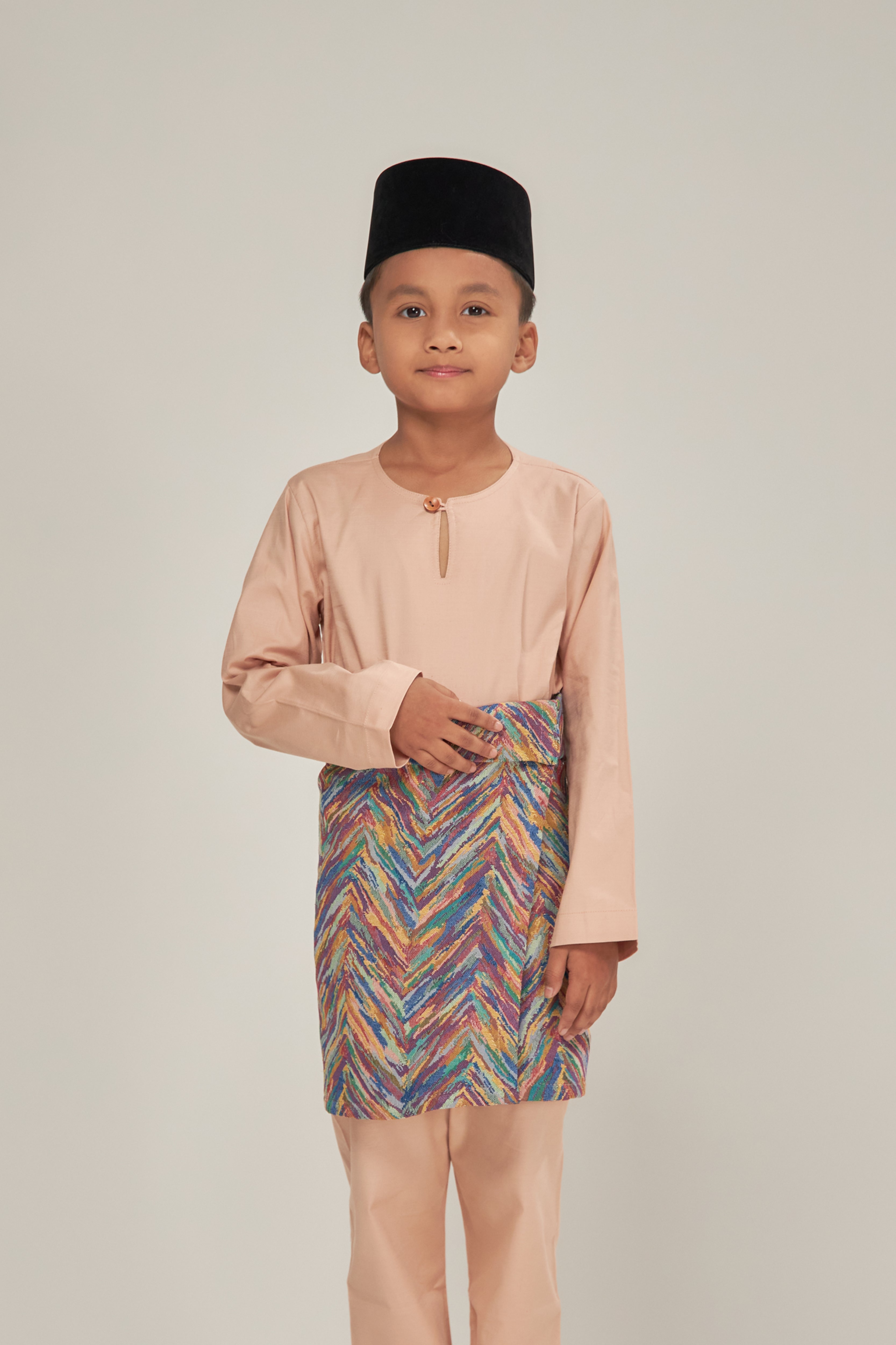 ELHAN Baju Melayu - Peachy Apricot – Hollakidz